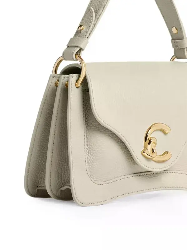 COCCINELLE Small C-me Logo-plaque Tote Bag - Neutrals