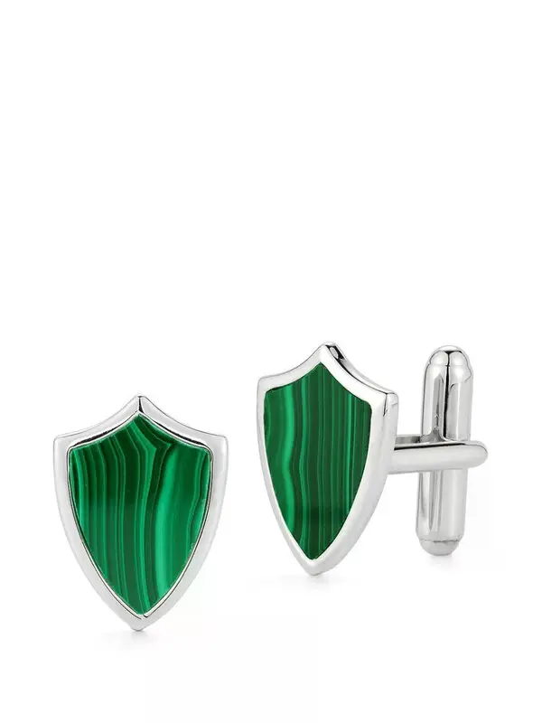Mateo Malachite Shield Cufflinks