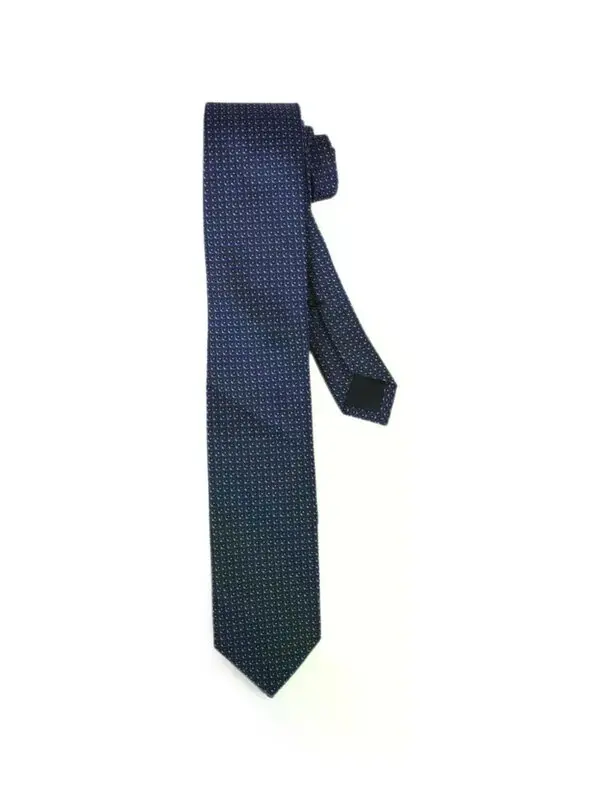 Corneliani Patterned Silk Tie - Blue