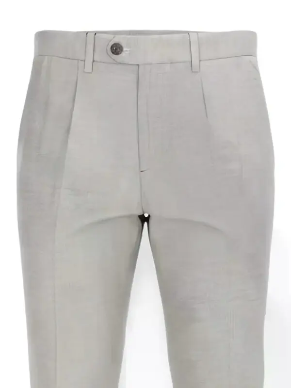 Isaia Belt-loop Pleated Trousers