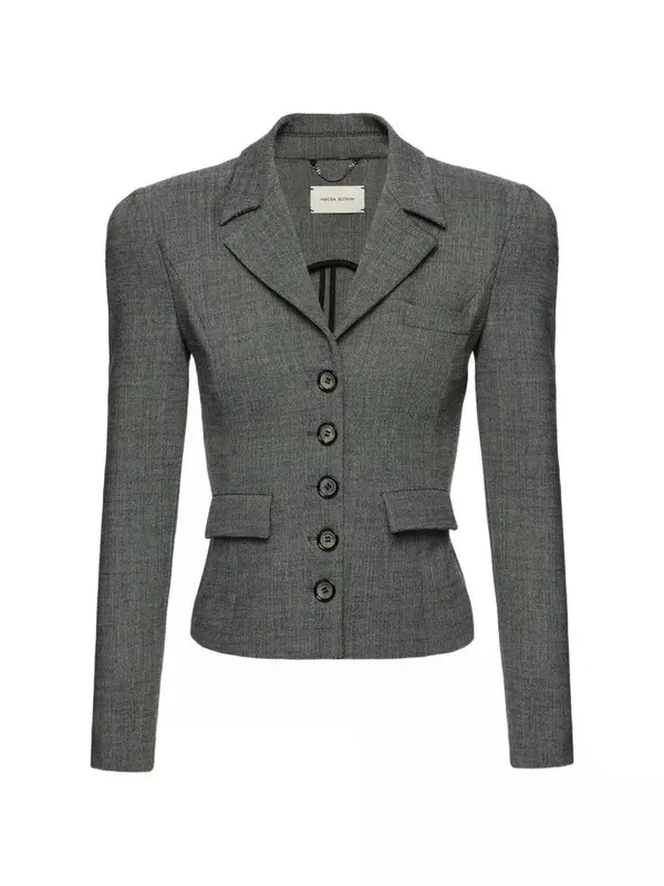 Magda Butrym Single-breasted Fitted Blazer - Grey