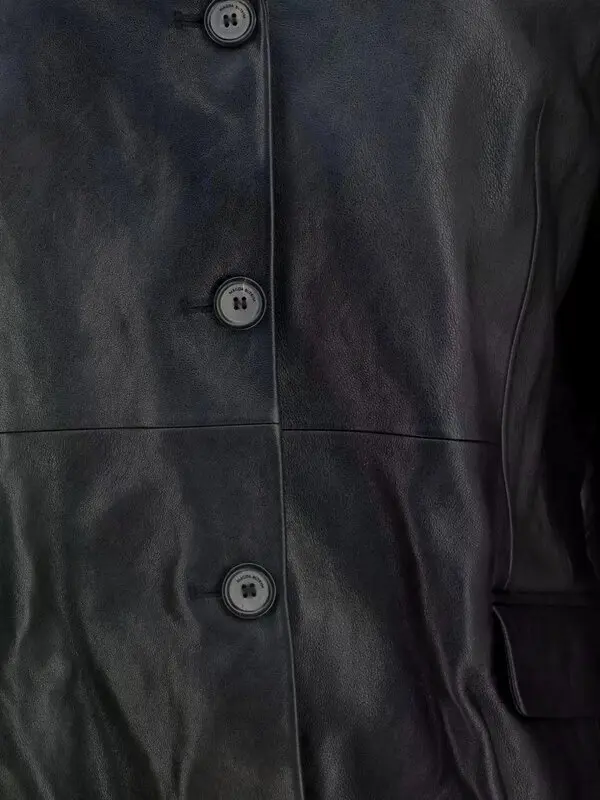 Magda Butrym Leather Single-breasted Blazer