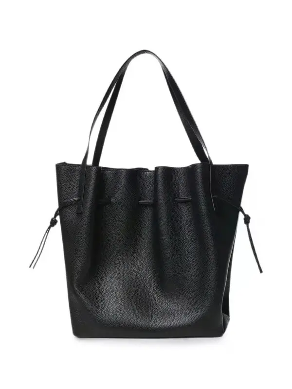Yuzefi Scallop Pebble-grain Leather Tote Bag