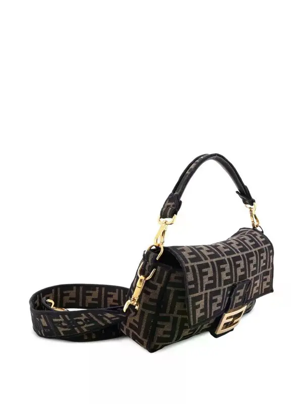 Fendi Baguette Nm Bag Zucca Canvas Medium Shoulder Bag