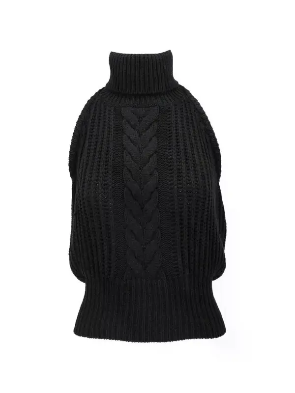 Isaia Cable-knit Roll-neck Sweater - Black
