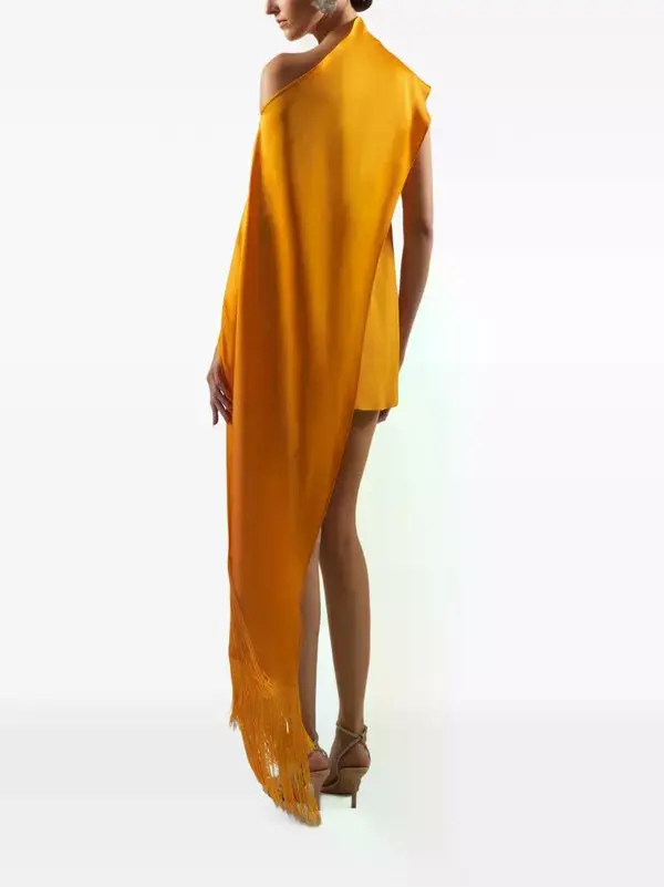 TALLER MARMO One-shoulder Fringed Mini Dress