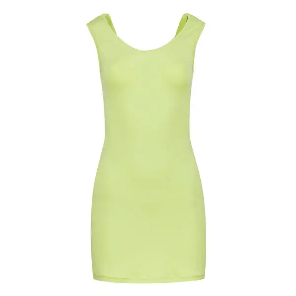 CONQUISTA Sleeveless Drape Back Dress - Green
