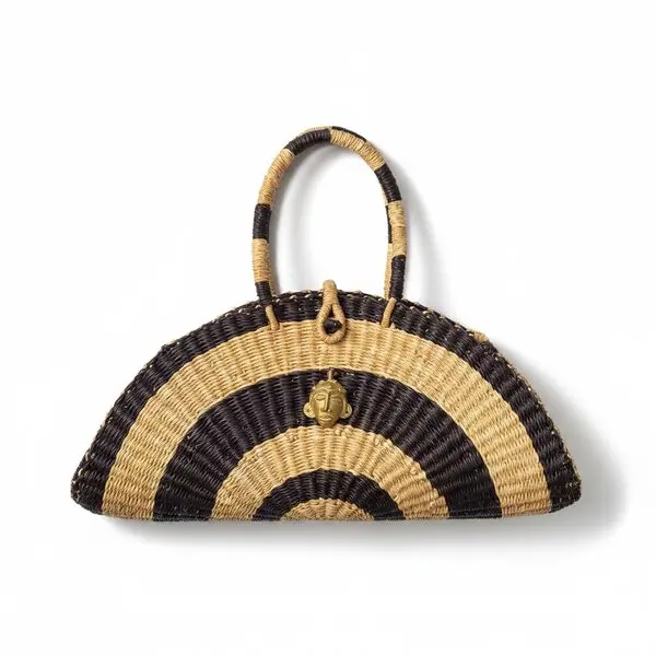 SOKONA Akua Black Sea Handwoven Bag - Blue