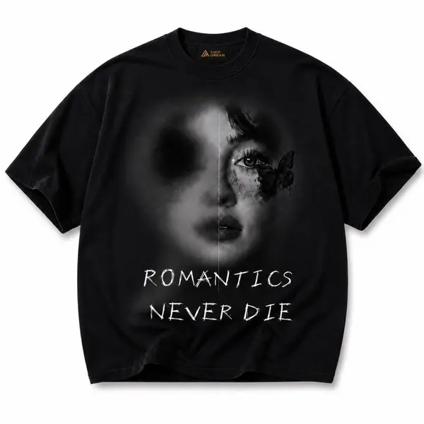 CHIC URBAN Romantics Never Die Oversized T-shirt - Black