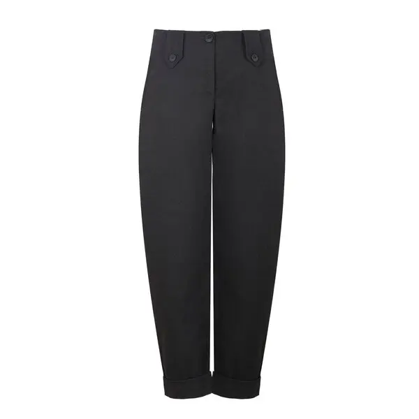 CONQUISTA Full Length Virgin Wool Style Turn Up Pants