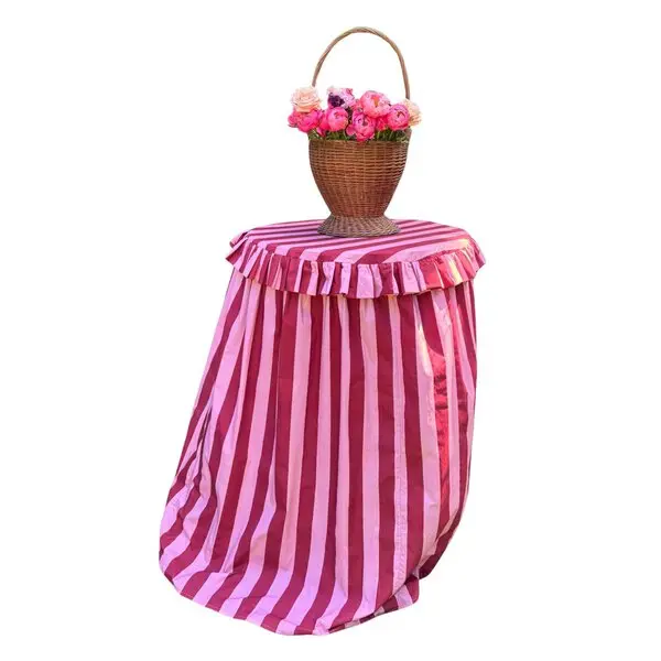 CLUB CARLOTTA TABLEWARE Back In Stock! High Party Tablecloth Red/ Stripe
