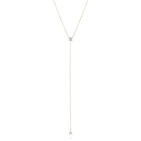 SEEY JEWELRY 14k Diamond Y Necklace