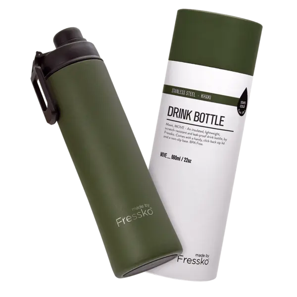 Fressko Move 660ml/22oz Drink Bottle Khaki