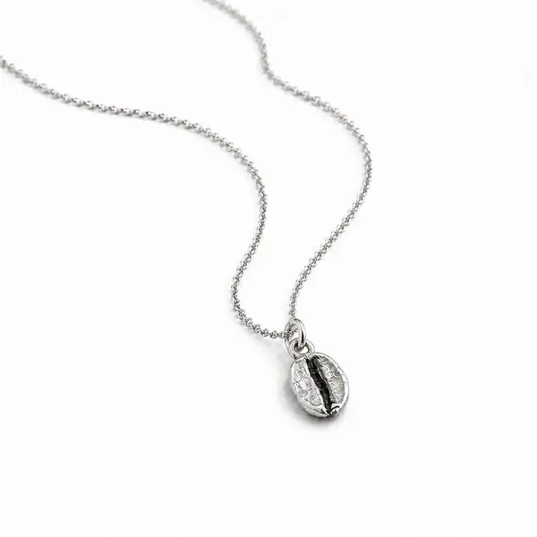MOTHER NATURE JEWELRY Sterling Coffee Bean Necklace - Silver