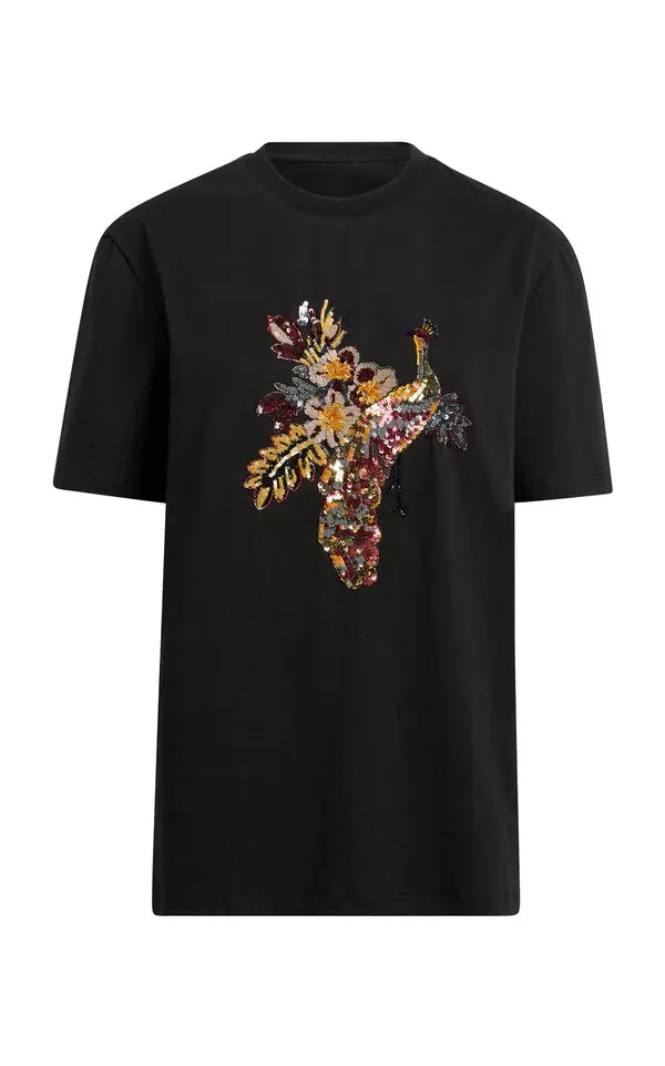 Etro Embroidered Cotton T-shirt - Black