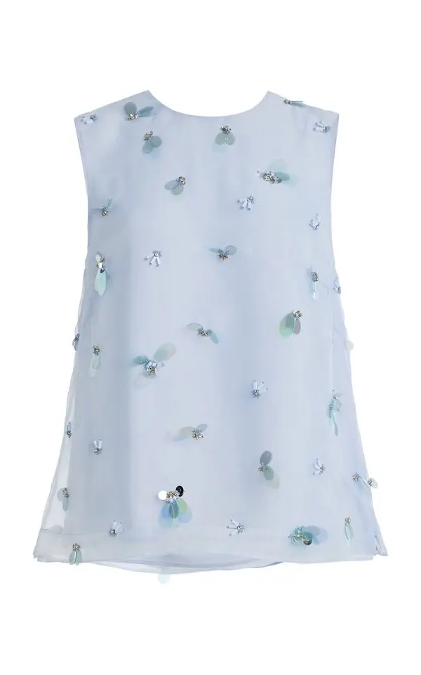 Simkhai Celia Embellished Silk Top