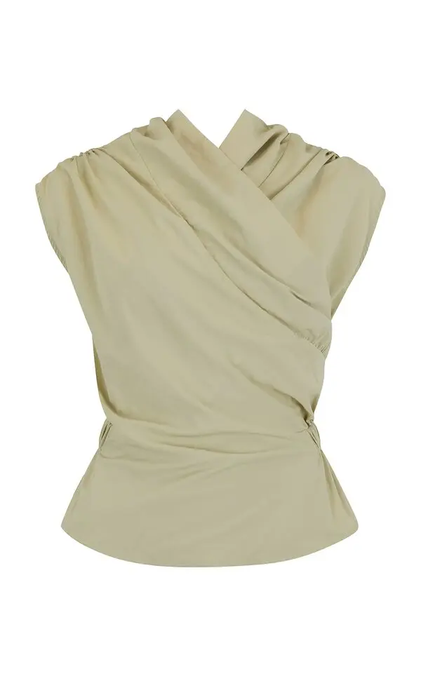 HARRIS TAPPER Exclusive Chamberlain Wrap Top - Green