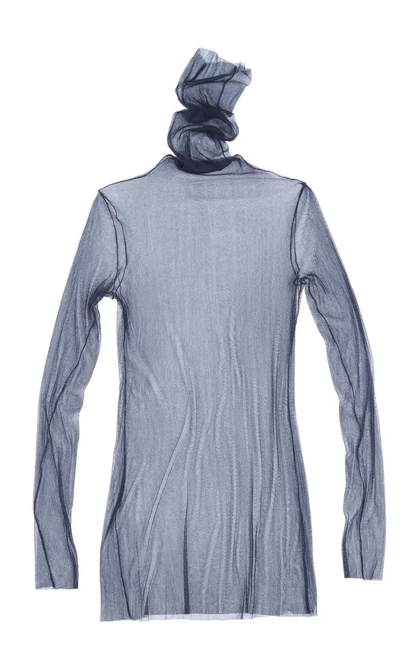CORTANA Cisne Sheer Silk-blend Top