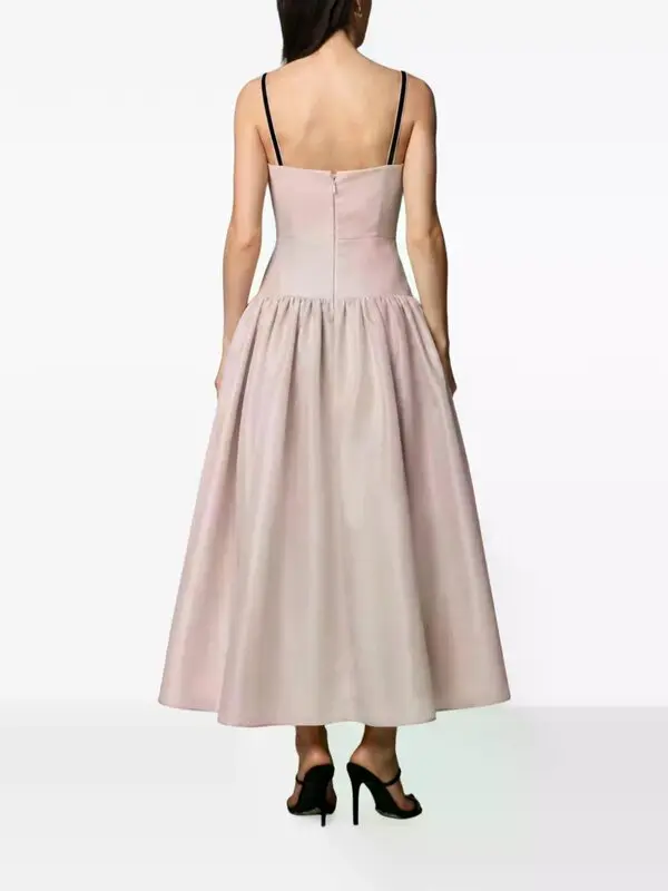 NAFSIKA SKOURTI Embellished Square Neck Midi Dress