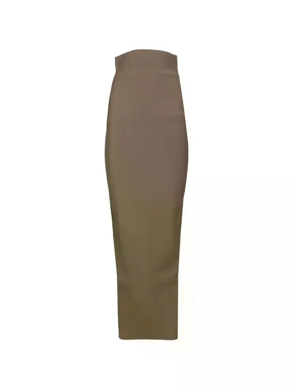 Rick Owens Dirt Pillar Maxi Skirt - Brown