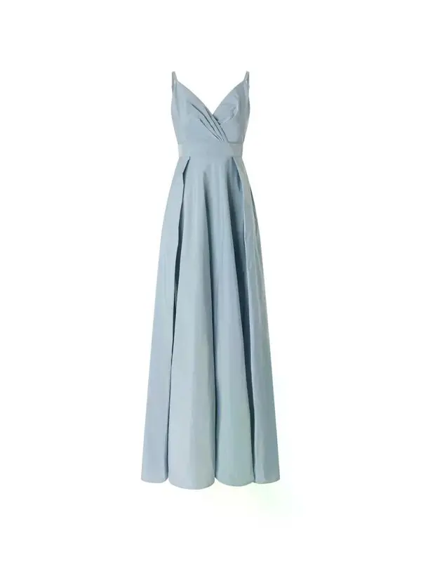 Pinko Wrap-style Side-slit Maxi Dress - Blue