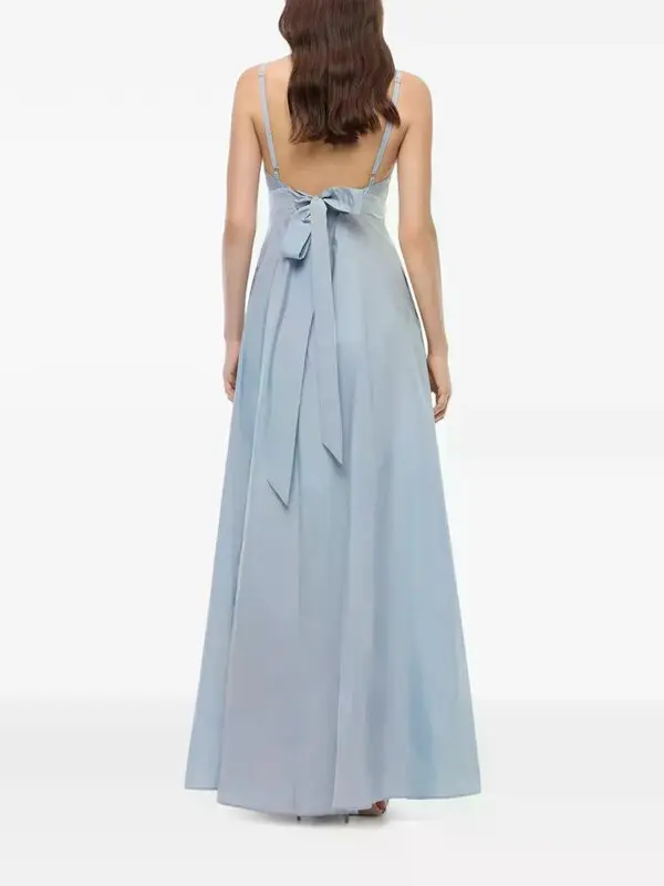 Pinko Wrap-style Side-slit Maxi Dress - Blue