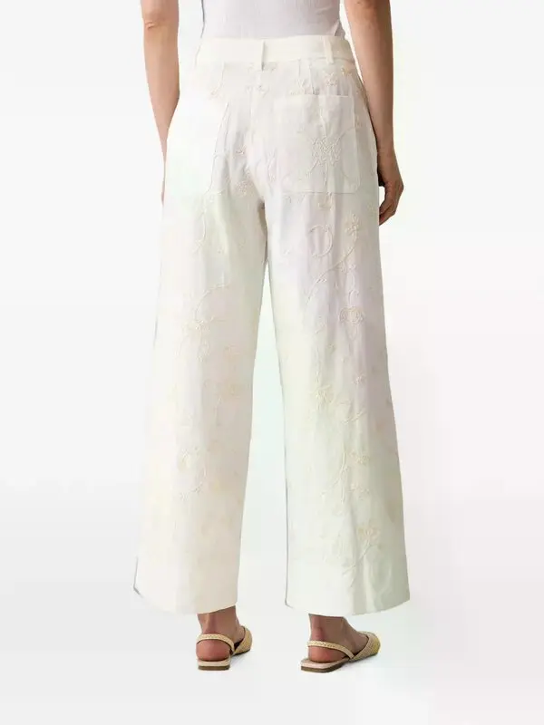 PEDRO DEL HIERRO Embroidered Wide-leg Trousers