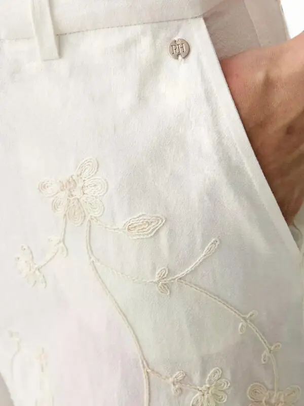PEDRO DEL HIERRO Embroidered Wide-leg Trousers