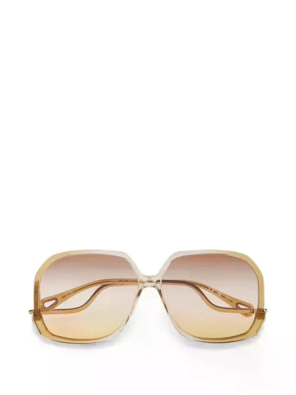 Chloé Oversized Geometric-frame Sunglasses - Yellow