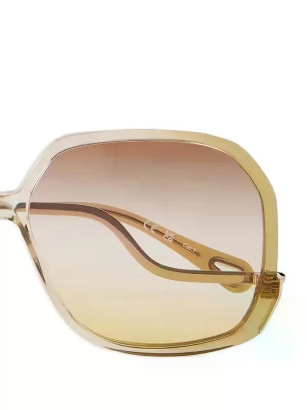 Chloé Oversized Geometric-frame Sunglasses - Yellow