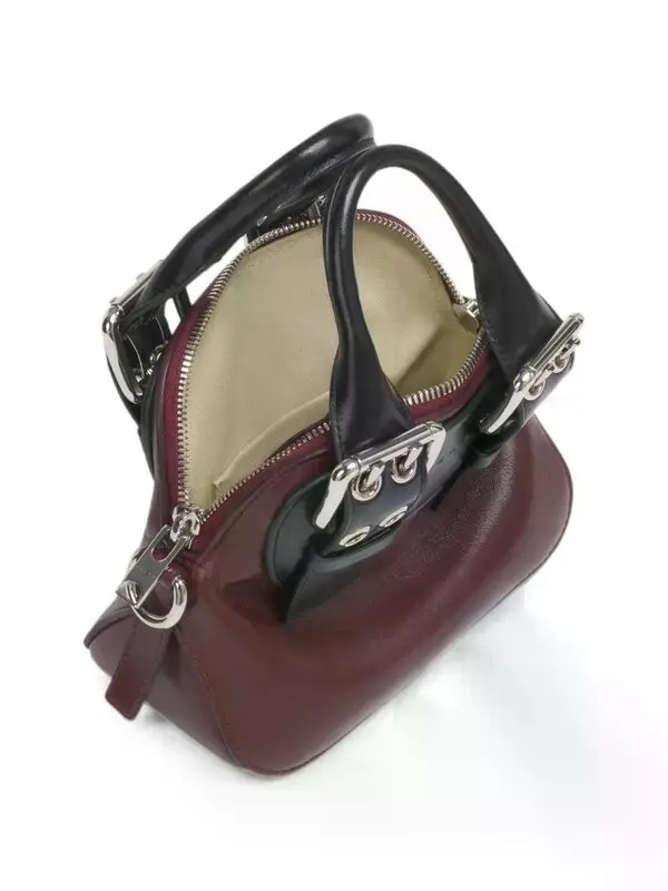 Marni Burgundy And Black Leather Mini Belte Bag