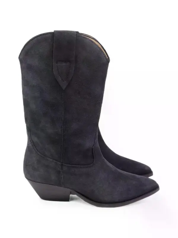 ISABEL MARANT VINTAGE 2020s Suede Pointed Toe Cowboy Boots