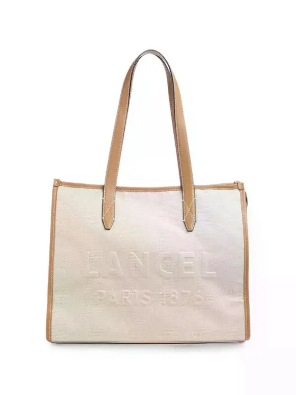 LANCEL Jour De Leather-trim Canvas Tote Bag - Neutrals