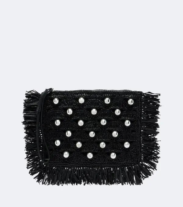 Rabanne Sac A Main Small Studded Clutch - Black