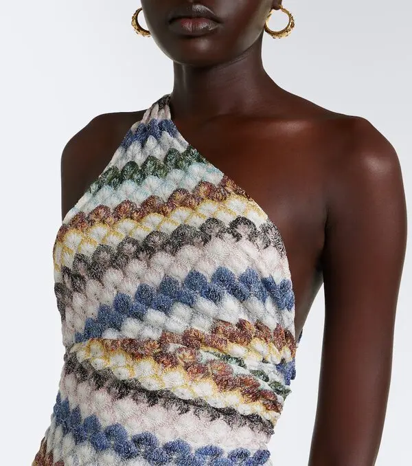 Missoni One-shoulder Lame Gown