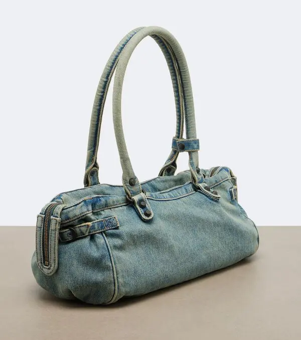 Balenciaga Le City East-west Denim Shoulder Bag