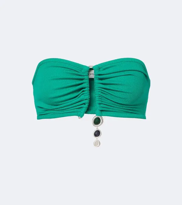 Christopher Esber Embellished Bandeau Top - Green