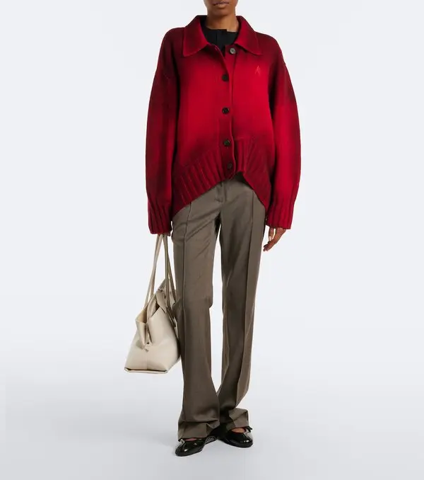 Attico Oversized Ombre Wool And Cashmere Cardigan
