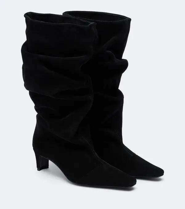 Staud Wally Suede Mid-calf Boots - Black