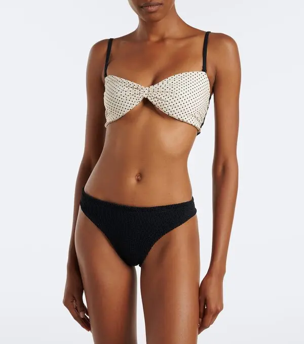 Hunza G Delphine Polka-dot Reversible Bikini