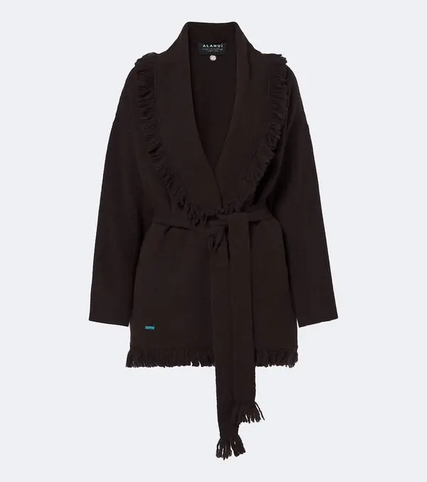 Alanui Finest Cashmere And Silk-blend Cardigan - Brown