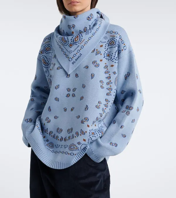 Alanui Bandana Jacquard Virgin Wool Sweater