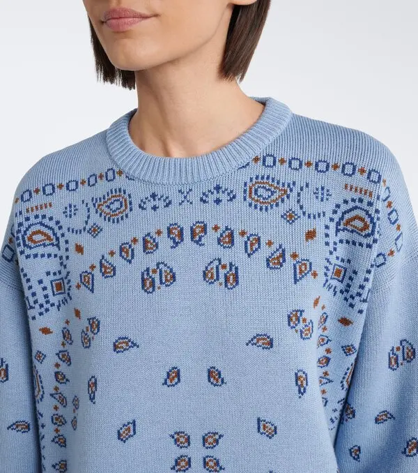 Alanui Bandana Jacquard Virgin Wool Sweater