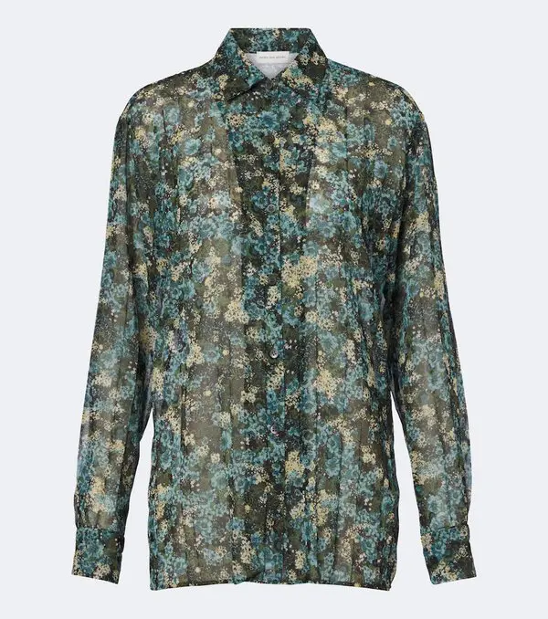 Dries Van Noten Floral Shirt - Blue