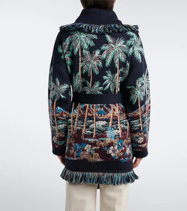 Alanui Diamond Head Jacquard Wool-blend Cardigan