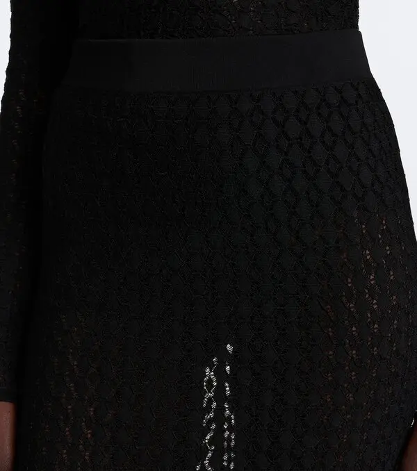 Saint Laurent Pointelle Pencil Skirt