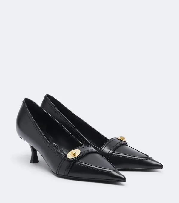 Burberry Cotswolds Leather Pumps - Black