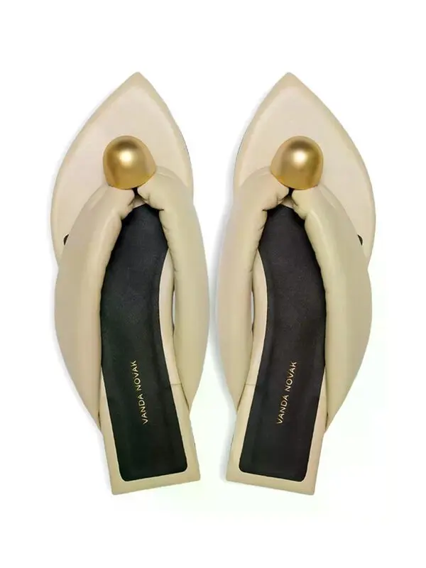 VANDA NOVAK Florence Bead-embellished Sandals