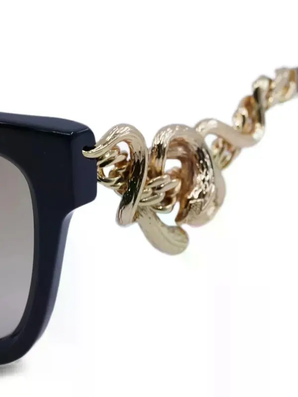 Roberto Cavalli Snake-detail Square-frame Sunglasses