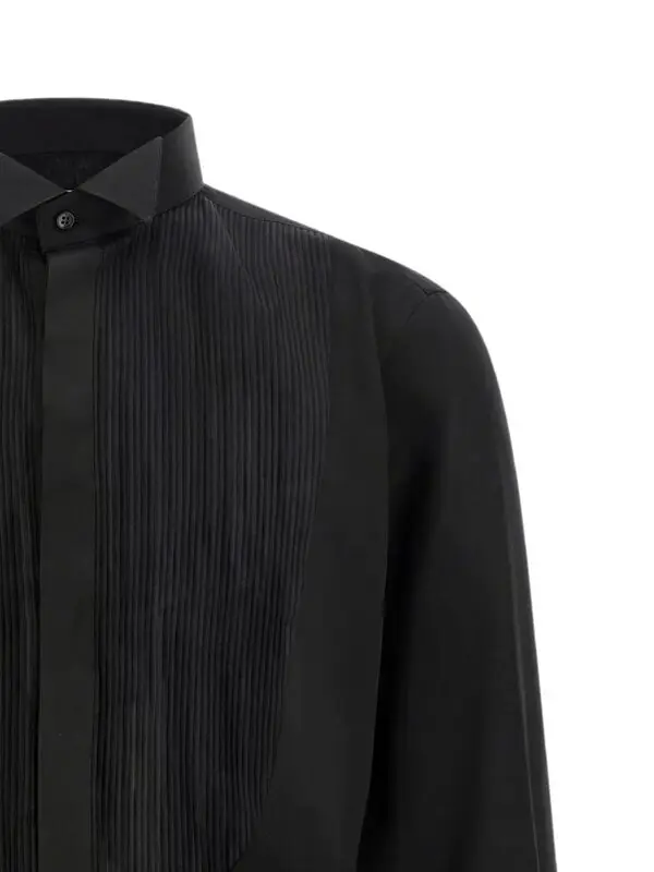Pal Zileri Pleated-plastron Tuxedo Cotton Shirt